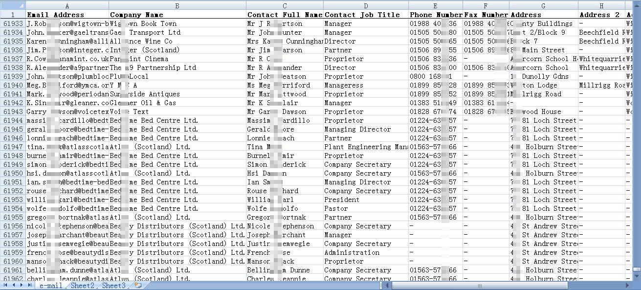 2025 Business Email List and Email Database, Leads Sample